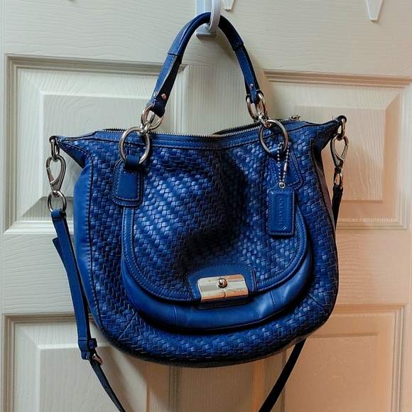 Coach | Bags | Blue Leather Coach Purse | Poshmark